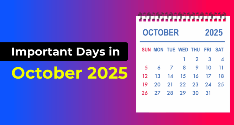 Important Days in October 2025: Key National & Global Dates