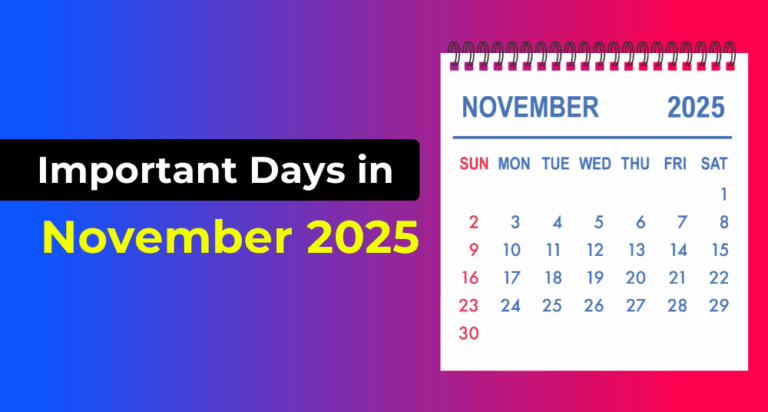 Important Days in November 2025: Key National & Global Dates