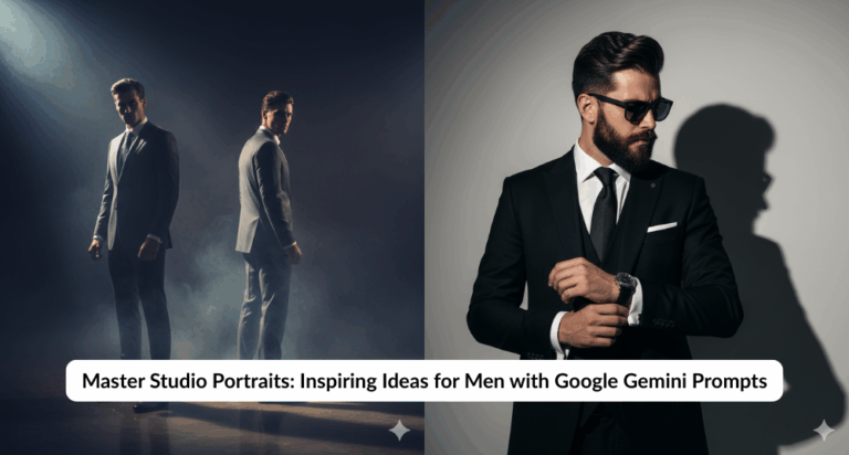 15+ Viral Google Gemini Prompts for Studio Style Portraits for Men
