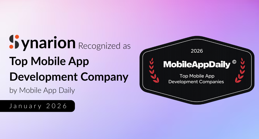 Synarion Recognized as Top Mobile App Development Company by Mobile App ...
