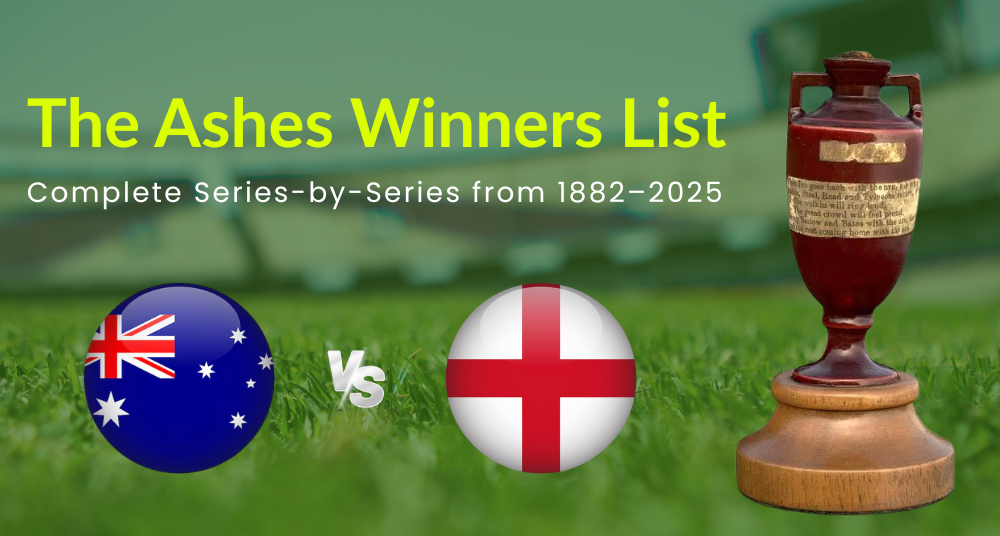 The Ashes Winners List 1882–2025: Complete Series Record